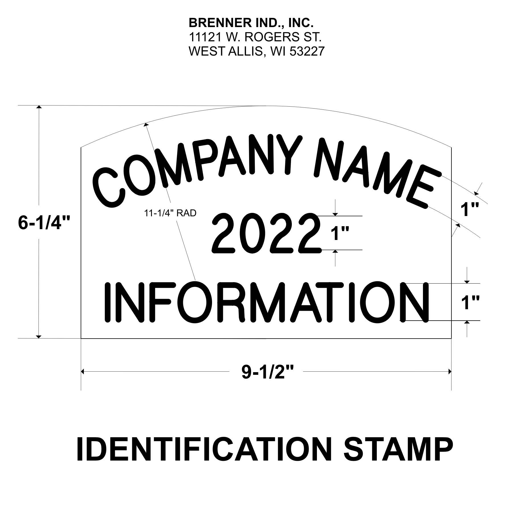 Custom Company Identification Concrete Stamps